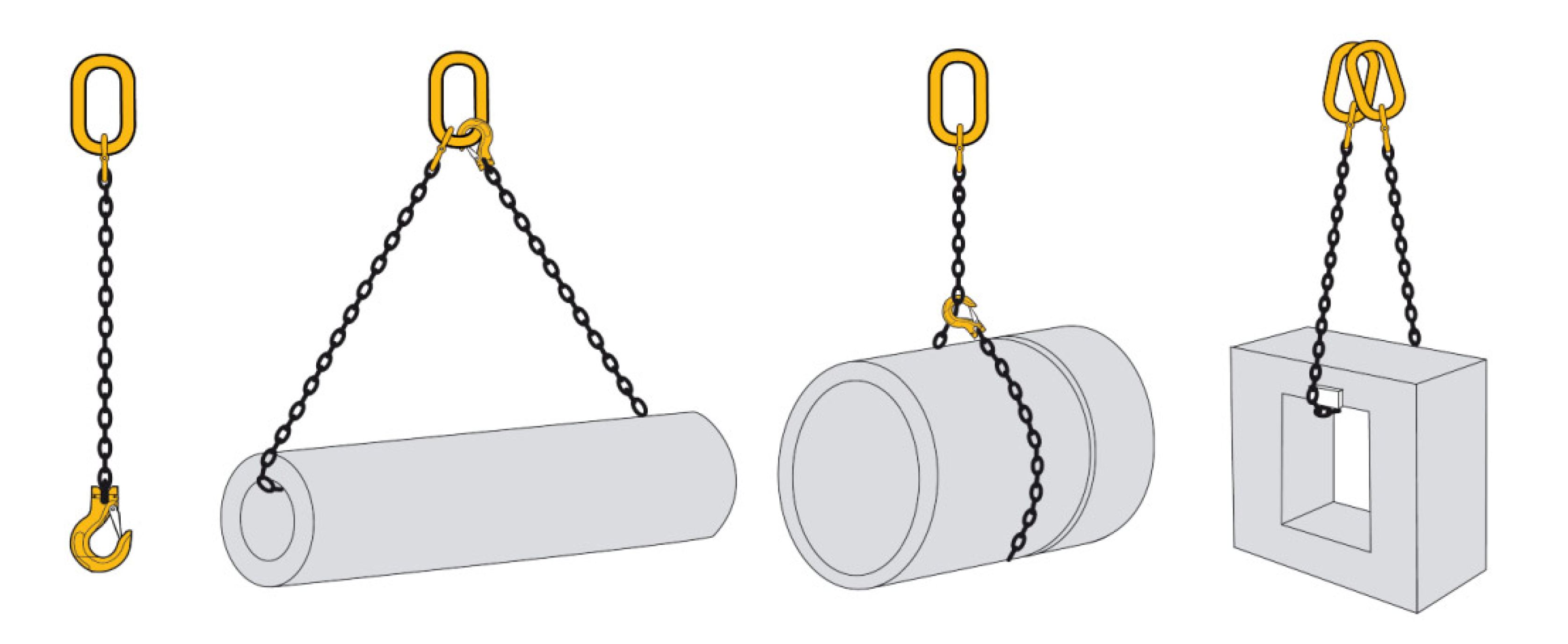 Yoke Grade 8 13mm Single Leg 5.3 Tonne Chain Sling