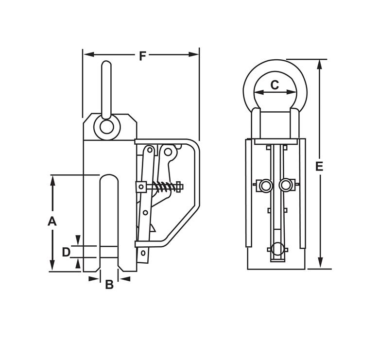 CP pile pitching clamps