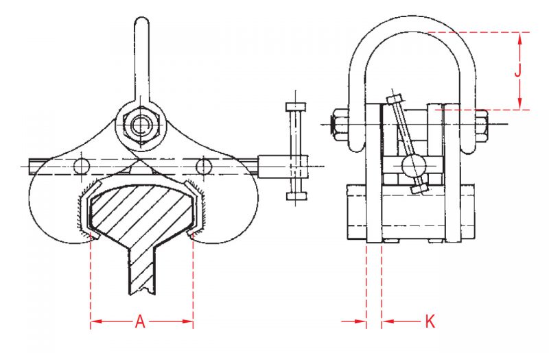 Adjustable Rail Lifting Clamps