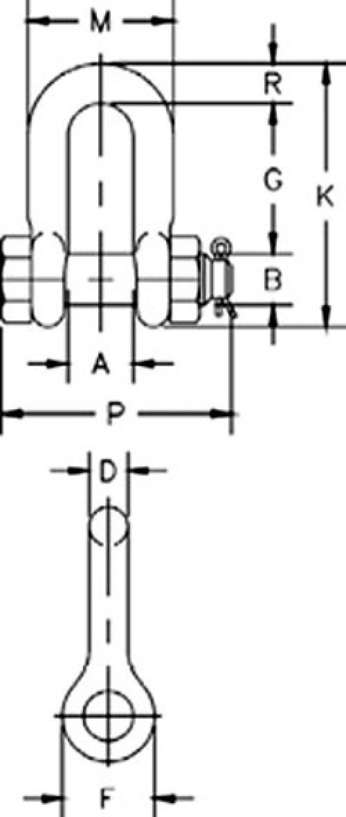 Crosby G-2150 Bolt Type Shackle