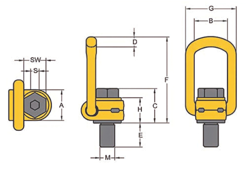 William Hackett Yoke Lifting Point Metric Thread